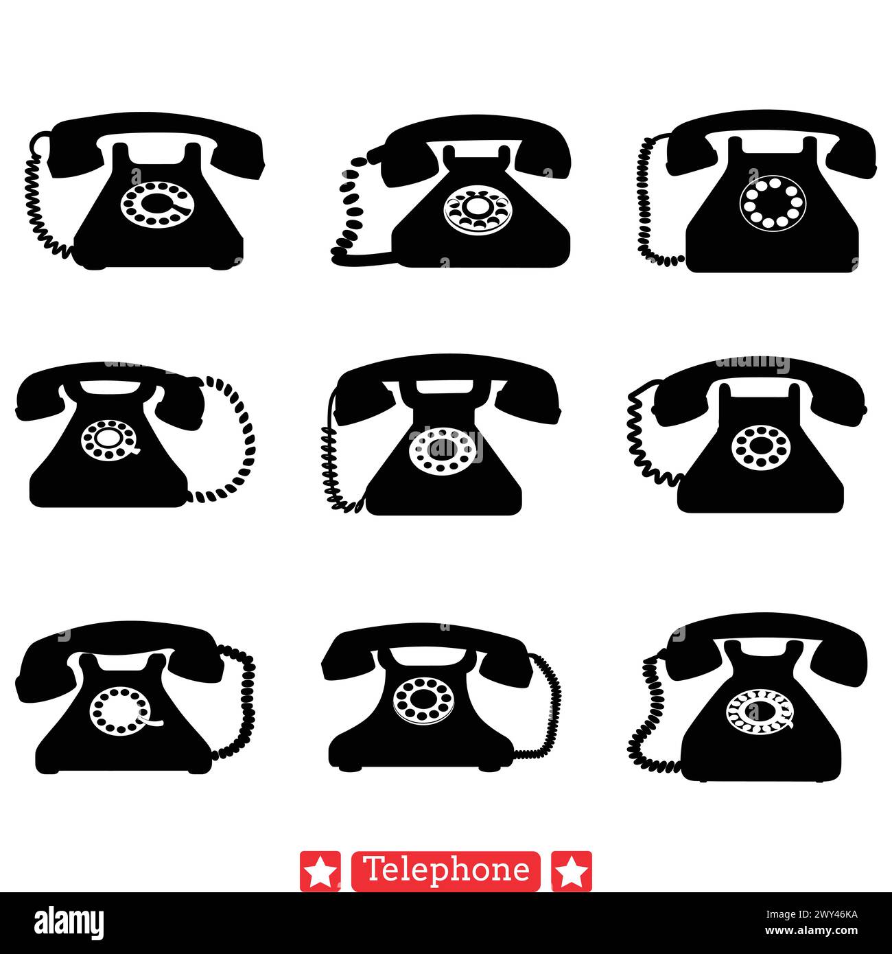 Telephone classic Stock Vector Images - Alamy