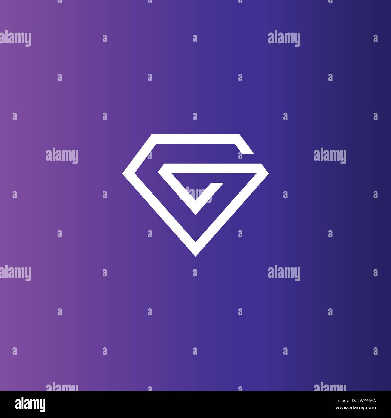 Diamond logo simple hi-res stock photography and images - Alamy