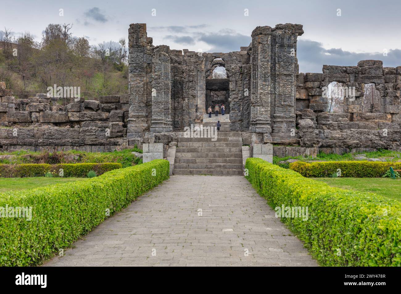 Martand Sun Temple, 8th century, Anantnag, Kashmir, India Stock Photo ...