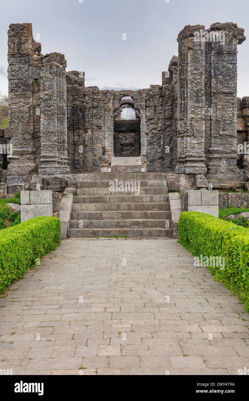 Martand Sun Temple, 8th century, Anantnag, Kashmir, India Stock Photo ...