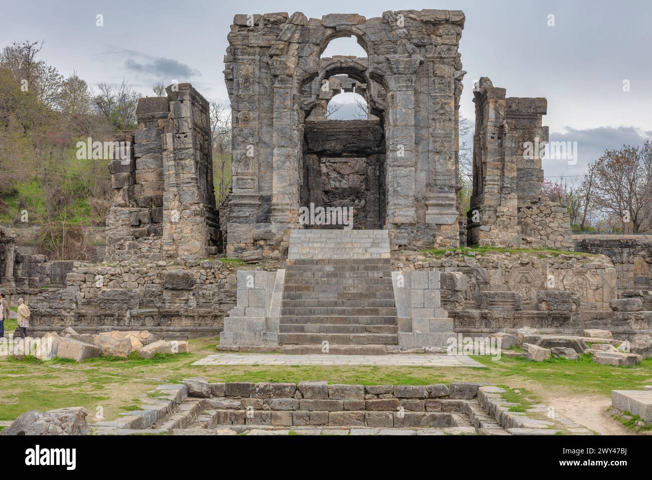 Martand Sun Temple, 8th century, Anantnag, Kashmir, India Stock Photo ...