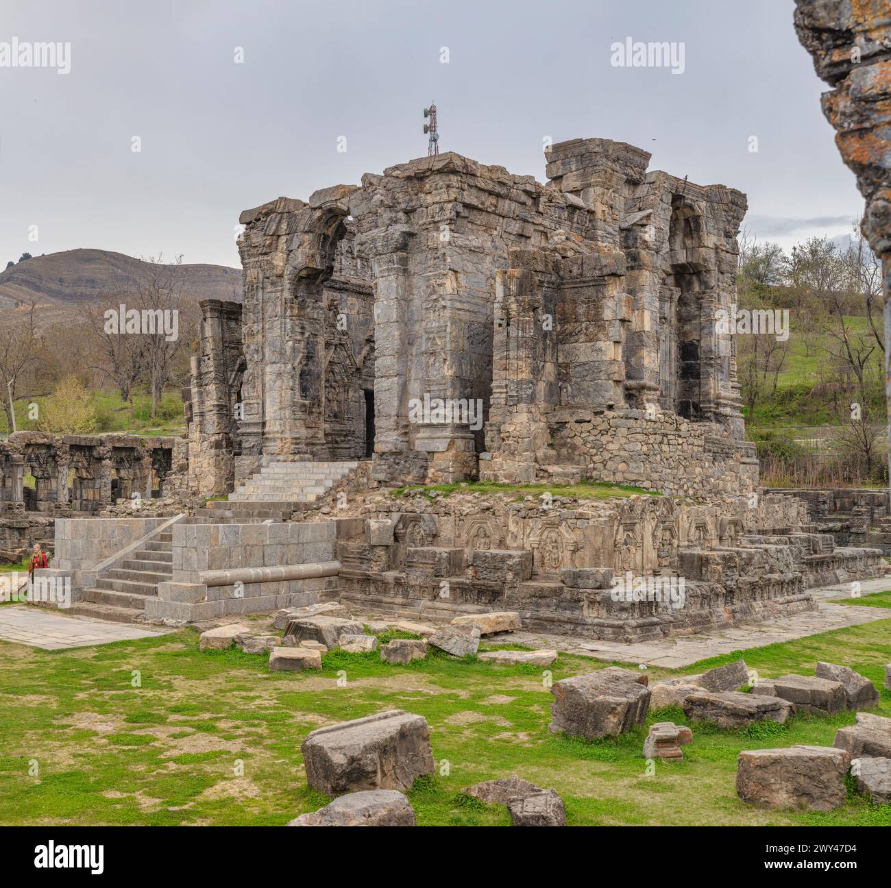 Martand Sun Temple, 8th century, Anantnag, Kashmir, India Stock Photo ...