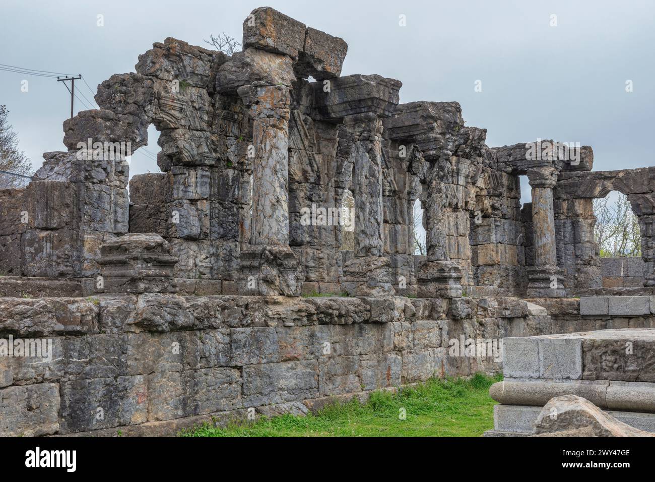 Martand Sun Temple, 8th century, Anantnag, Kashmir, India Stock Photo ...