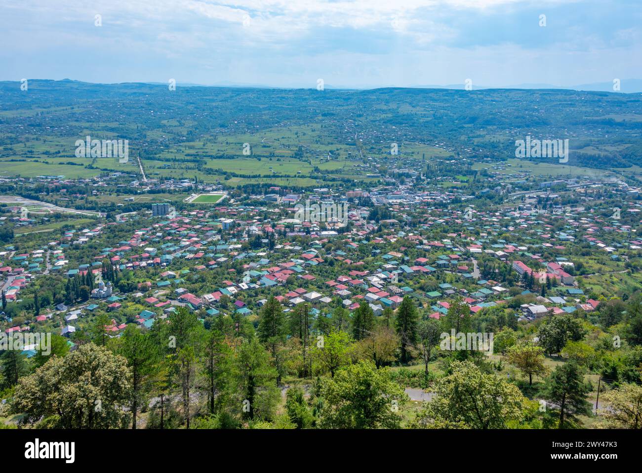 Panorama view of village Sachkhere in Georgia Stock Photo - Alamy