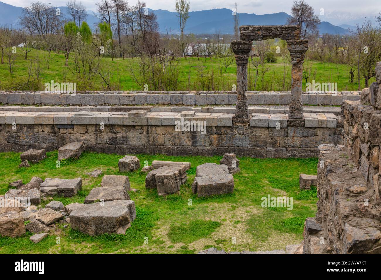 Martand Sun Temple, 8th century, Anantnag, Kashmir, India Stock Photo ...