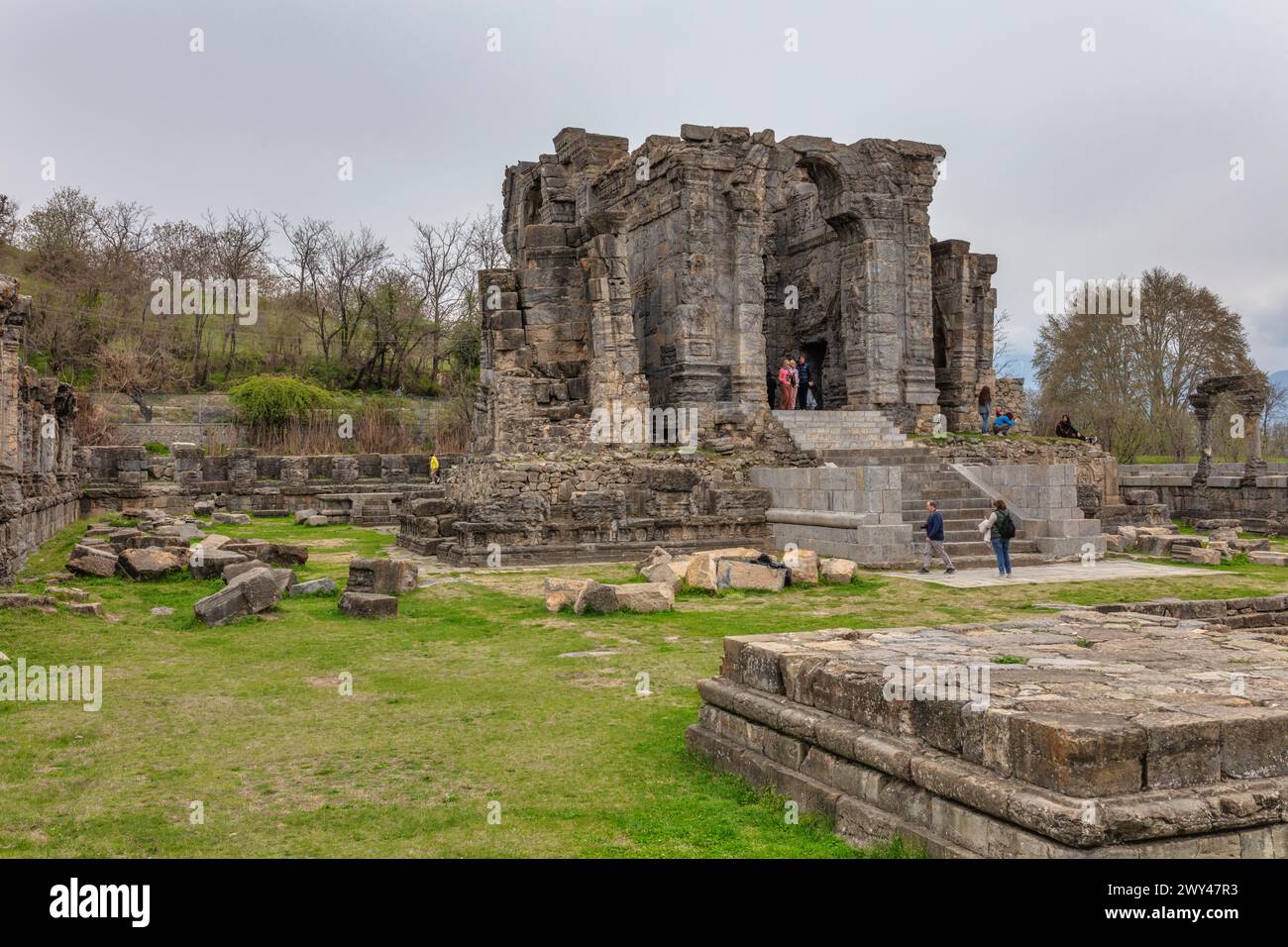 Martand Sun Temple, 8th century, Anantnag, Kashmir, India Stock Photo ...