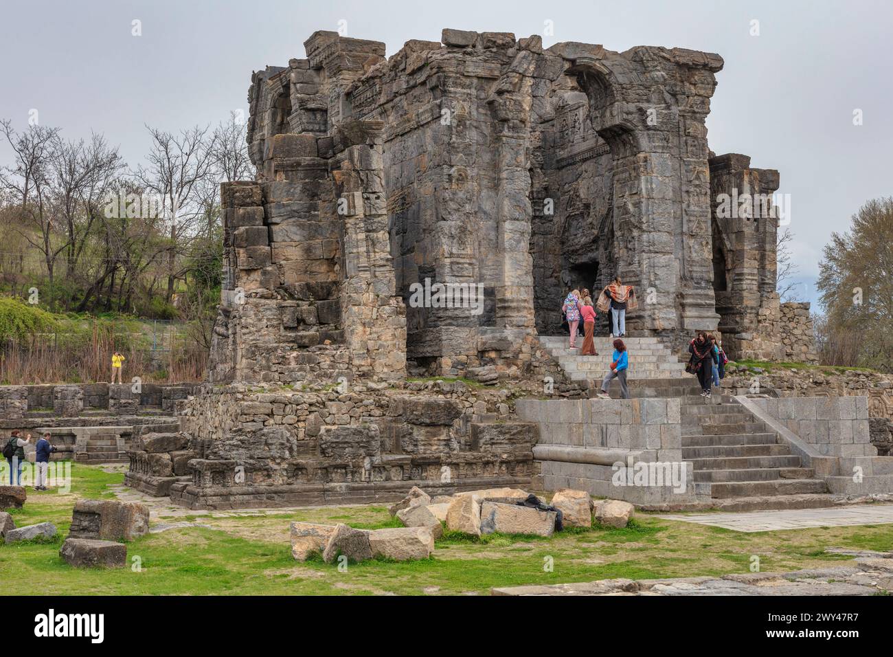 Martand Sun Temple, 8th century, Anantnag, Kashmir, India Stock Photo ...