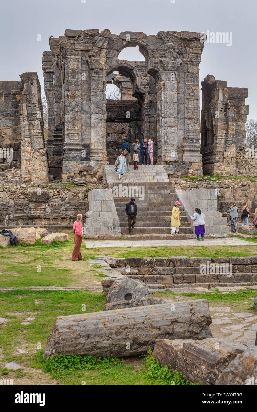 Martand Sun Temple, 8th century, Anantnag, Kashmir, India Stock Photo ...