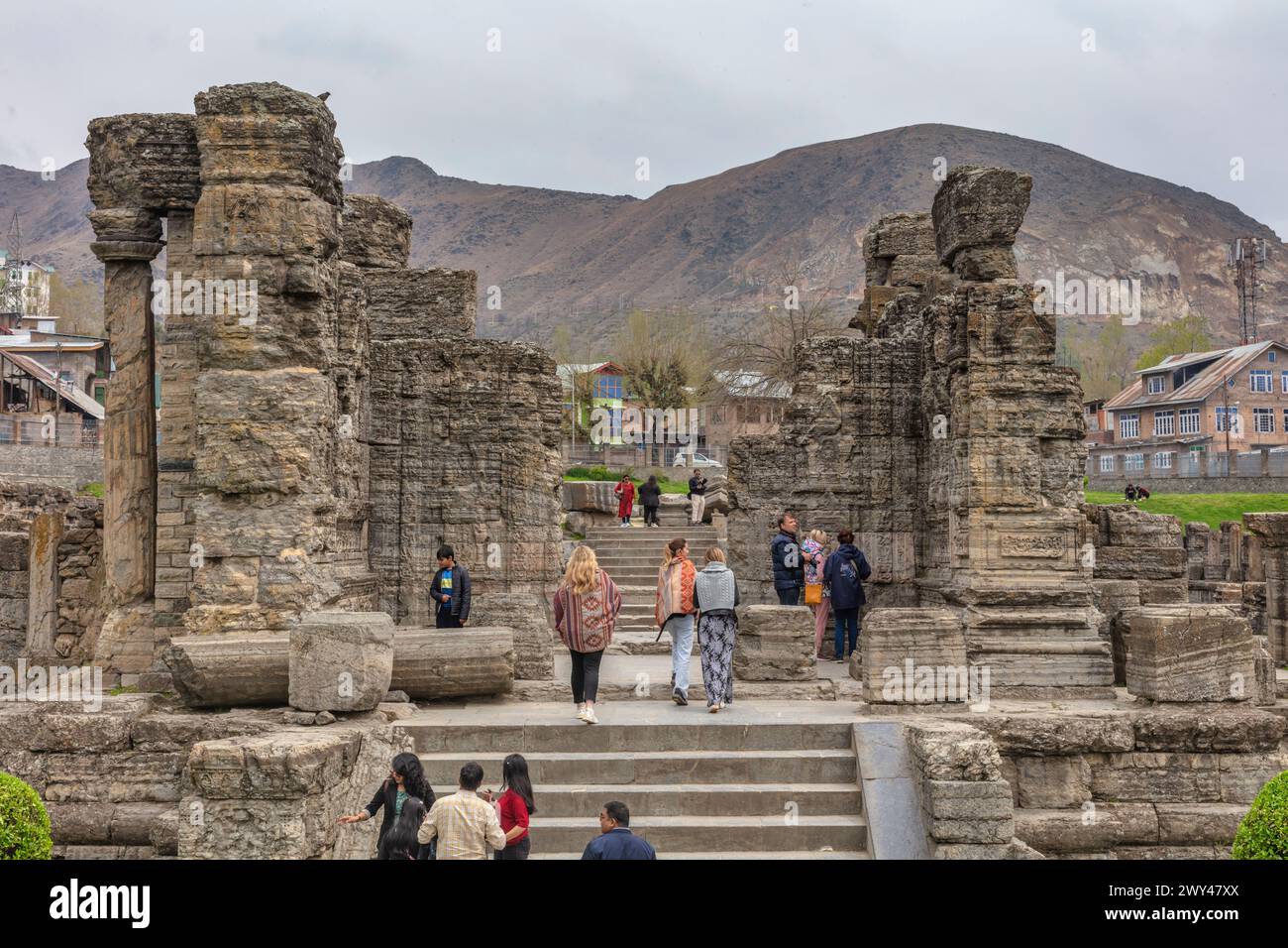 Avantisvamin temple, 9th century, Awantipora, Kashmir, India Stock ...