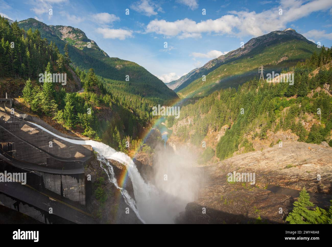 A Waterfall at North Cascades National Park in Washington State, USA ...
