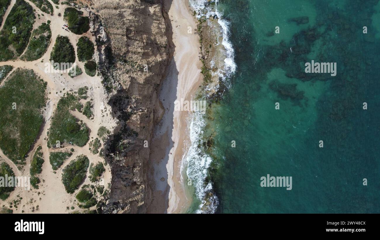 Drone flying over beach waves hi-res stock photography and images - Alamy