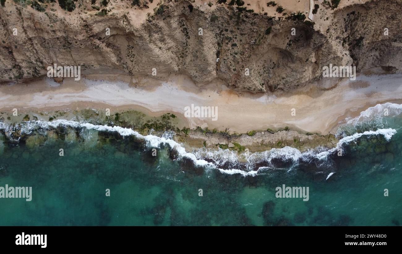 Drone flying over beach sea hi-res stock photography and images - Alamy