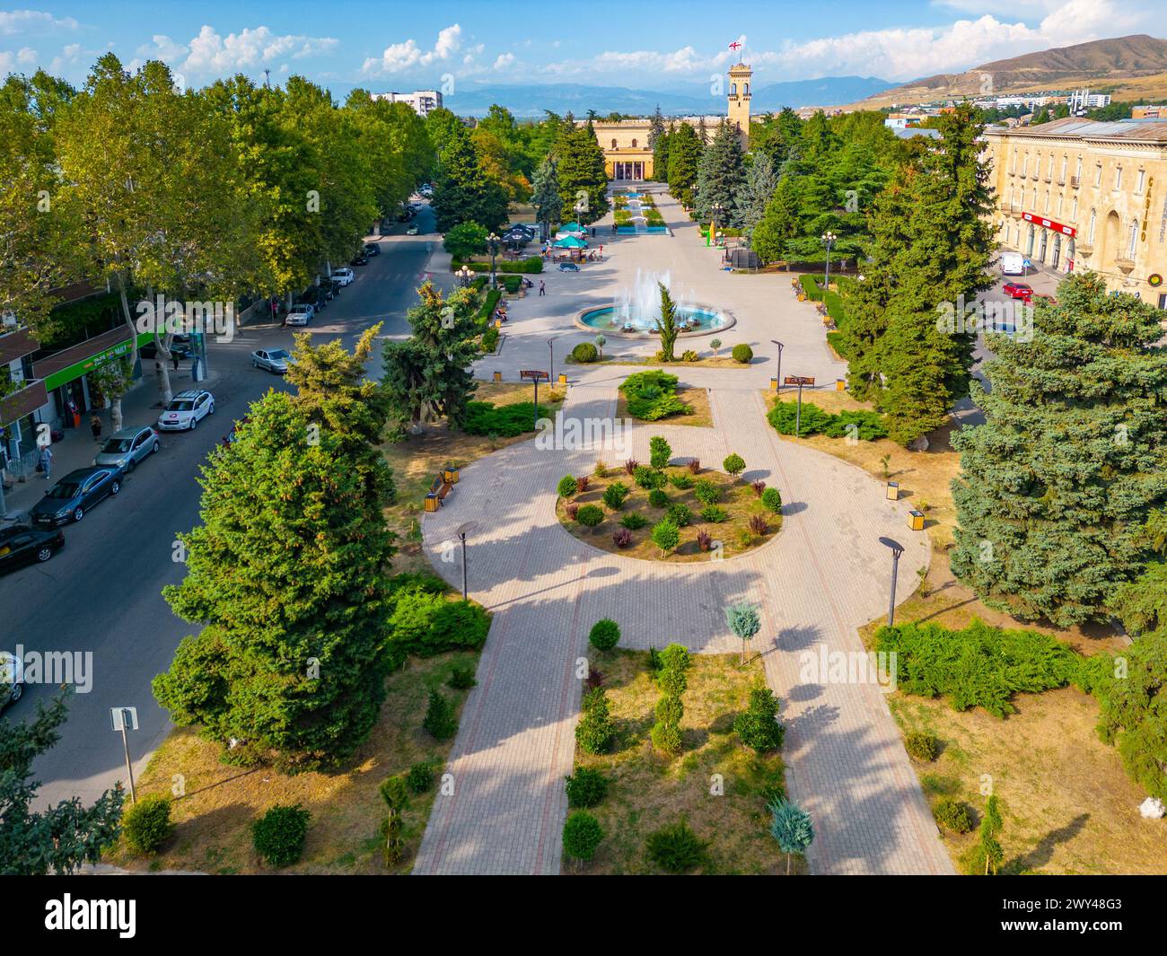 Stalin park and Stalin museum in the center of Gori, Georgia Stock ...