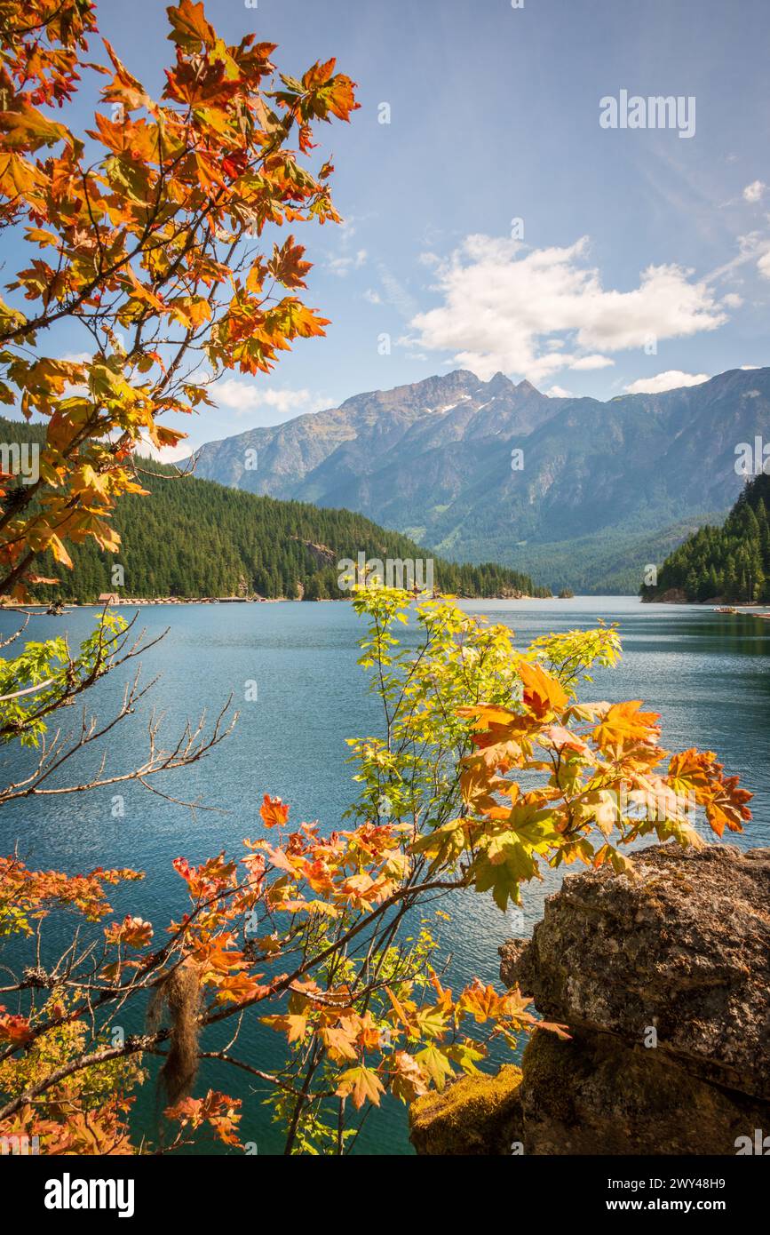 Autumn Colors at Diablo Lake at North Cascades National Park in ...