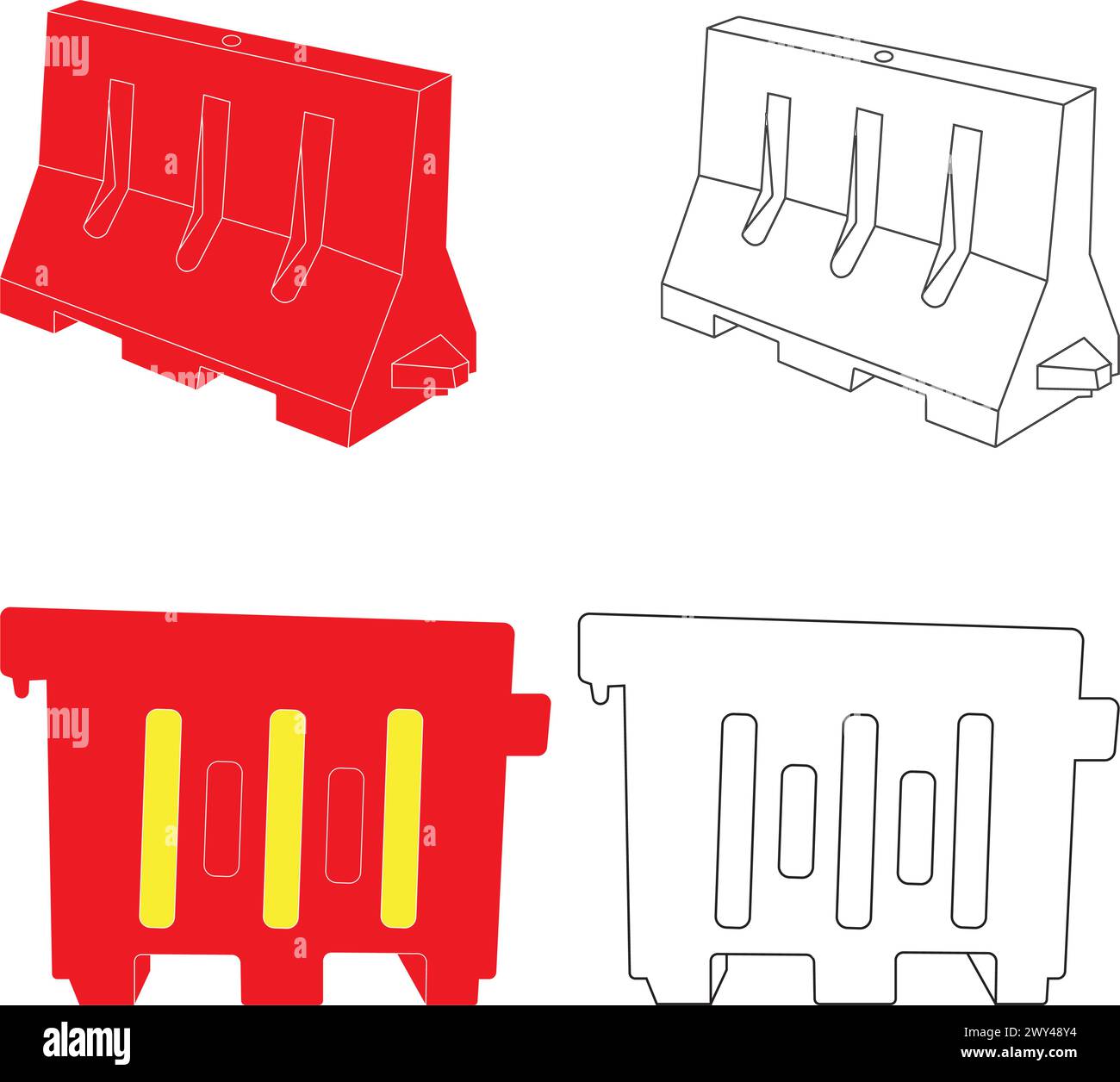 Concrete road divider icon vector illustration symbol design Stock ...