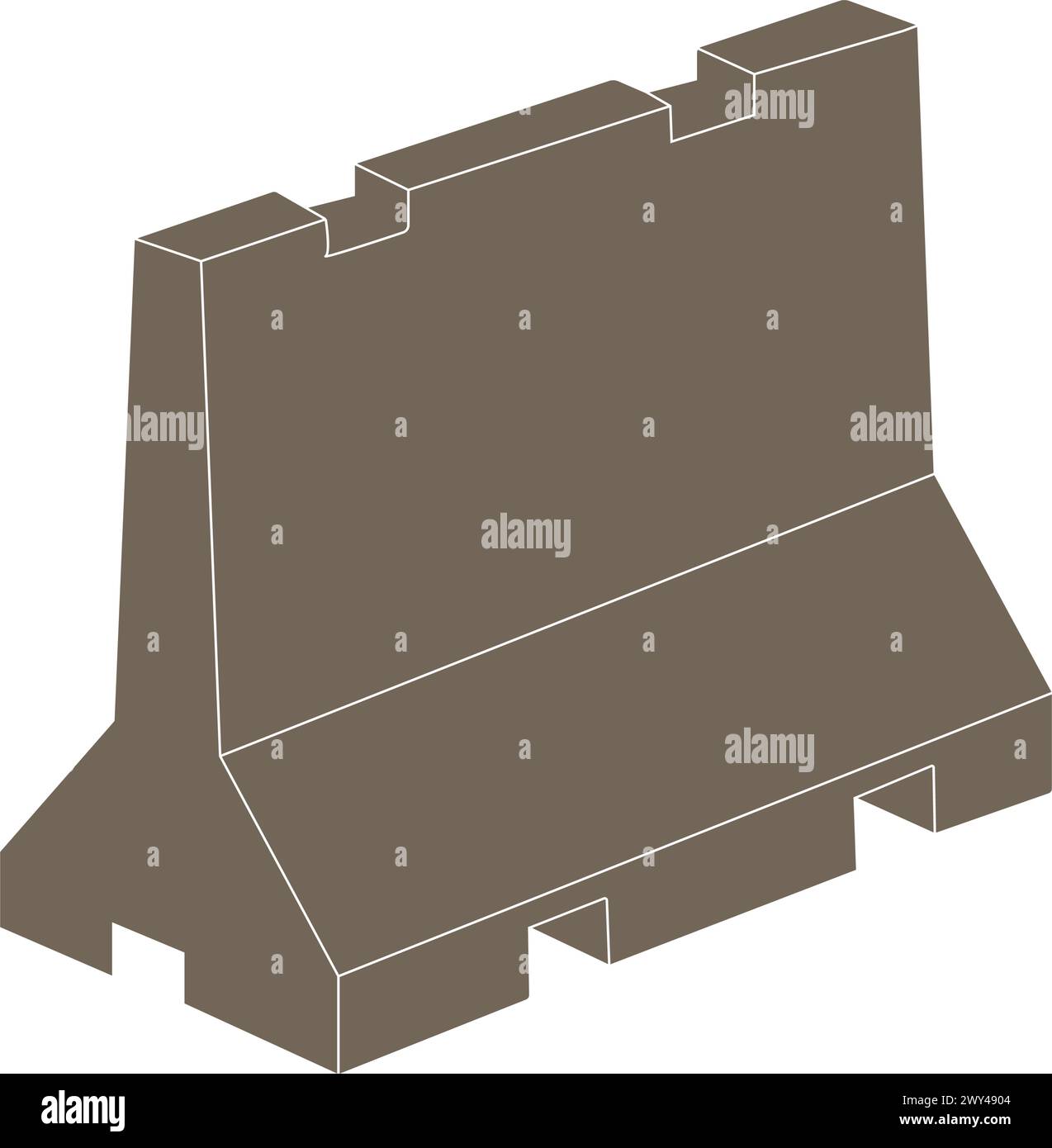 Concrete road divider icon vector illustration symbol design Stock ...