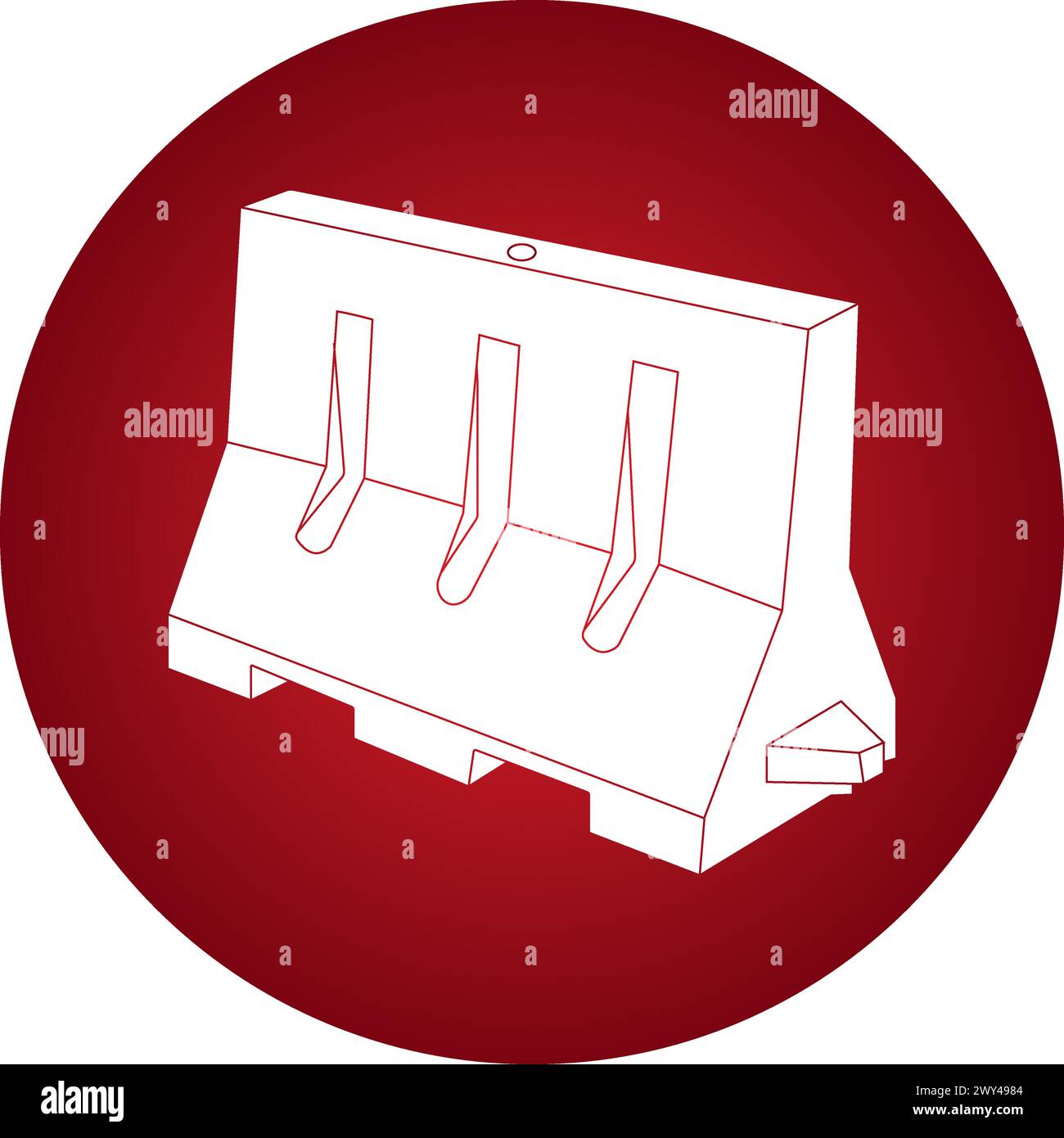 Concrete road divider icon vector illustration symbol design Stock ...