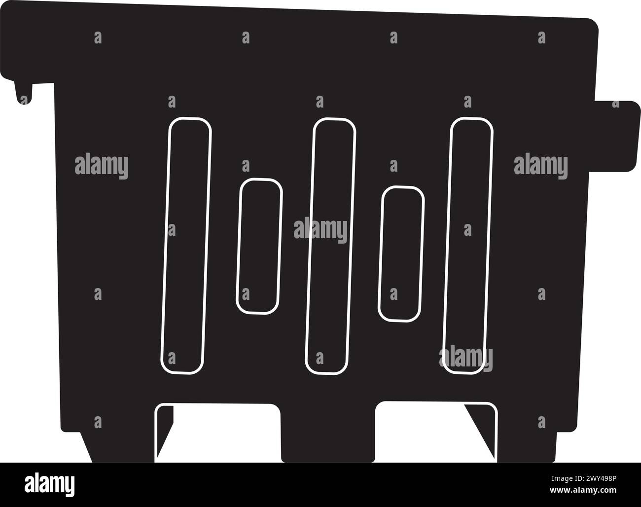 Concrete road divider icon vector illustration symbol design Stock ...