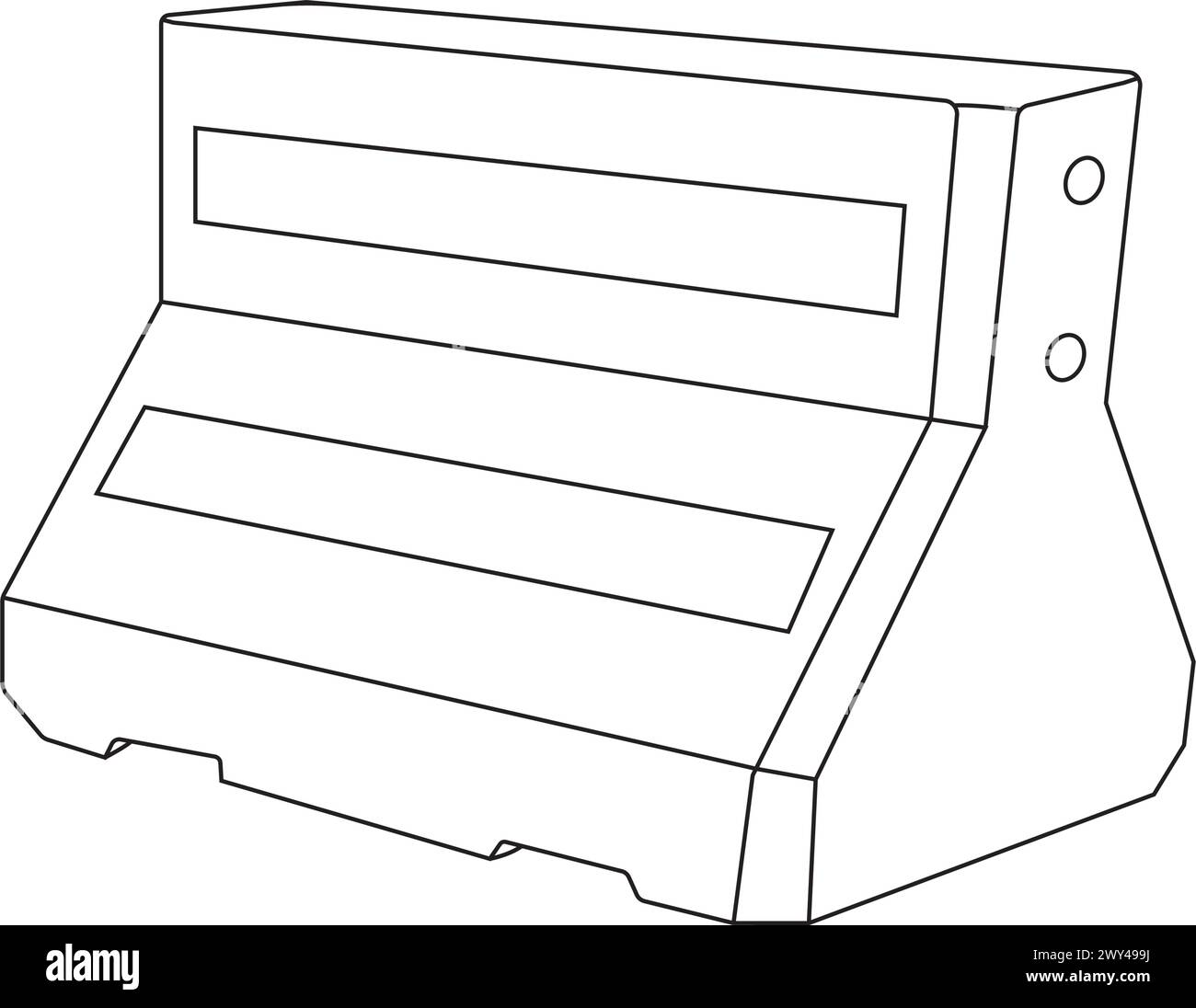 Concrete road divider icon vector illustration symbol design Stock ...