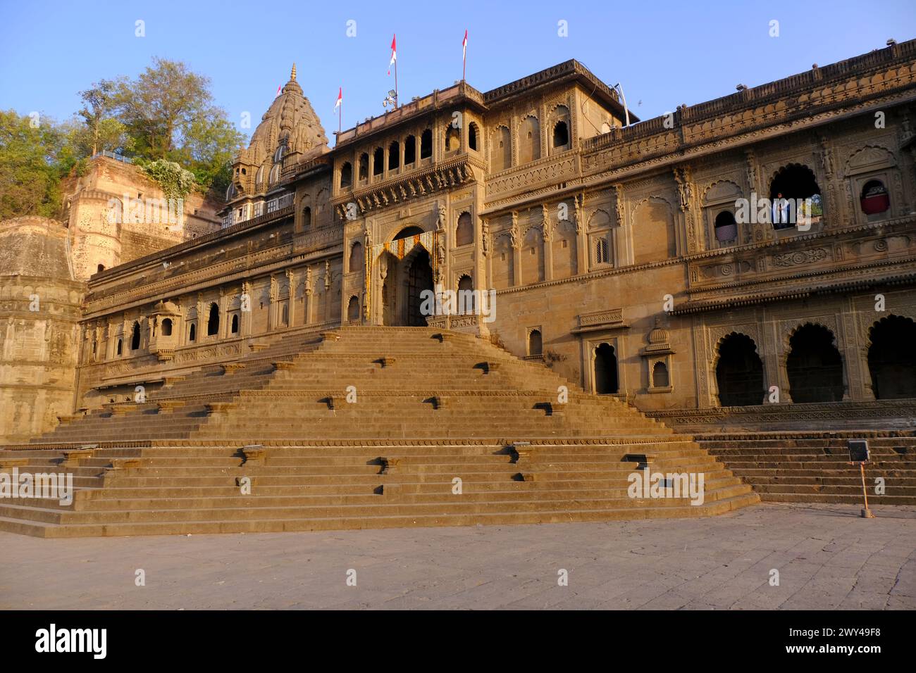 View of the Maheshwar fort (Ahilya Fort), Maharani Ahilyabai Holkar ...