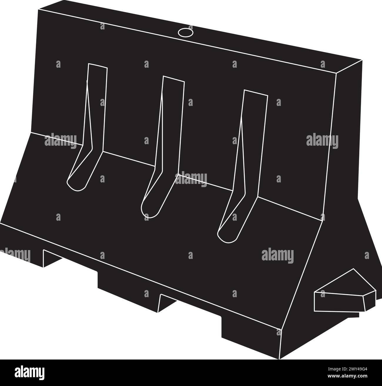 Concrete road divider icon vector illustration symbol design Stock ...