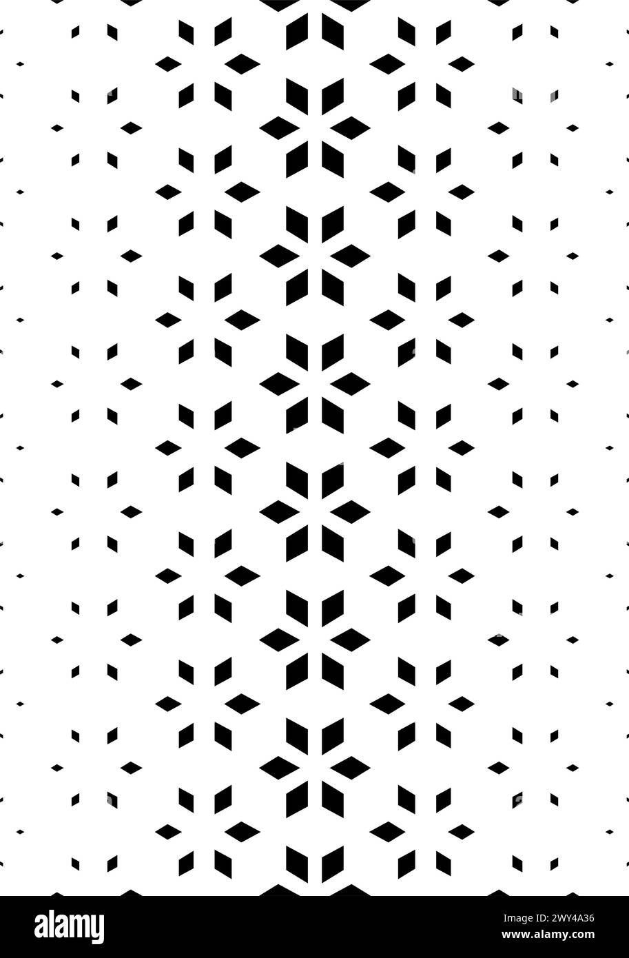 Geometric pattern of black figures on a white background.Seamless in ...