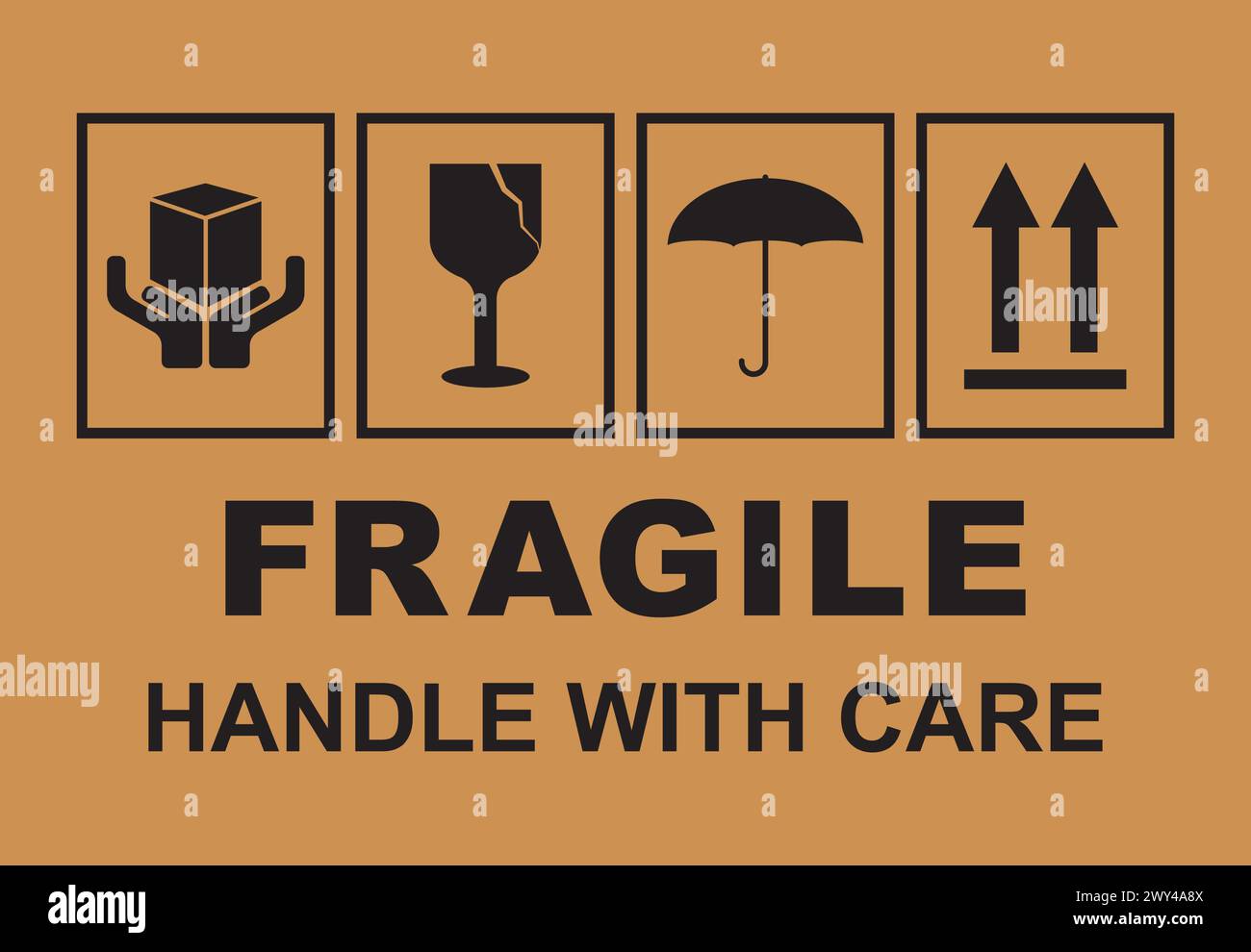 Handle with care seal Stock Vector Images - Alamy