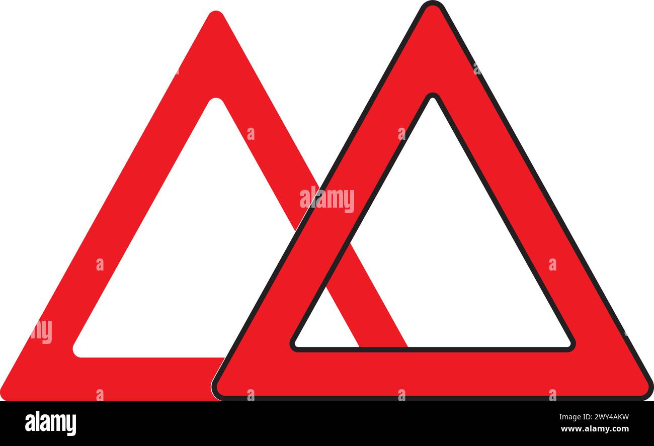 Car emergency triangle icon vector illustration symbol design Stock ...