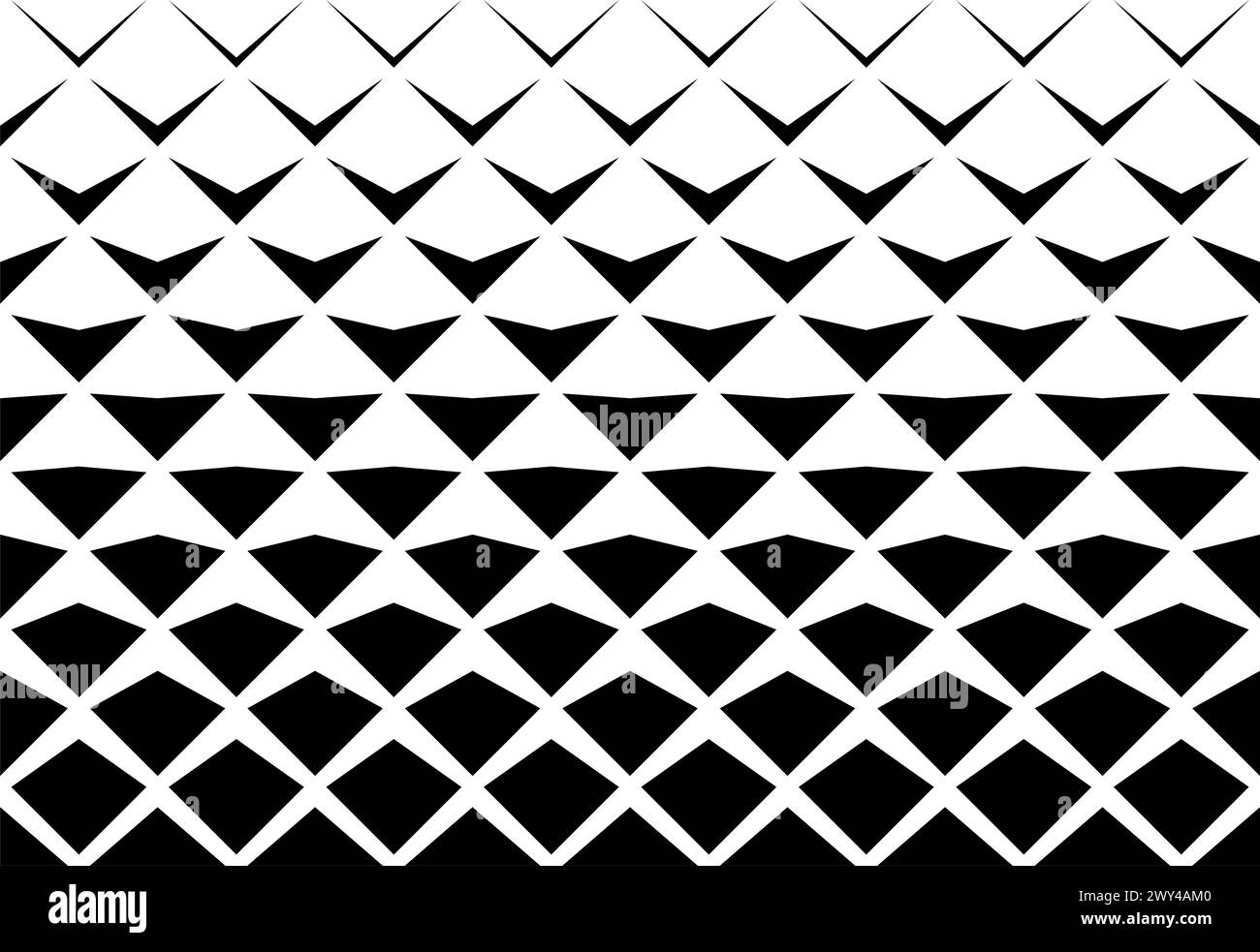 Geometric pattern of black figures on a white background.Seamless in ...