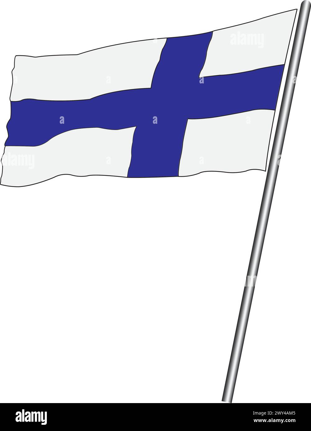 Finland flag icon vector illustration symbol design Stock Vector Image ...