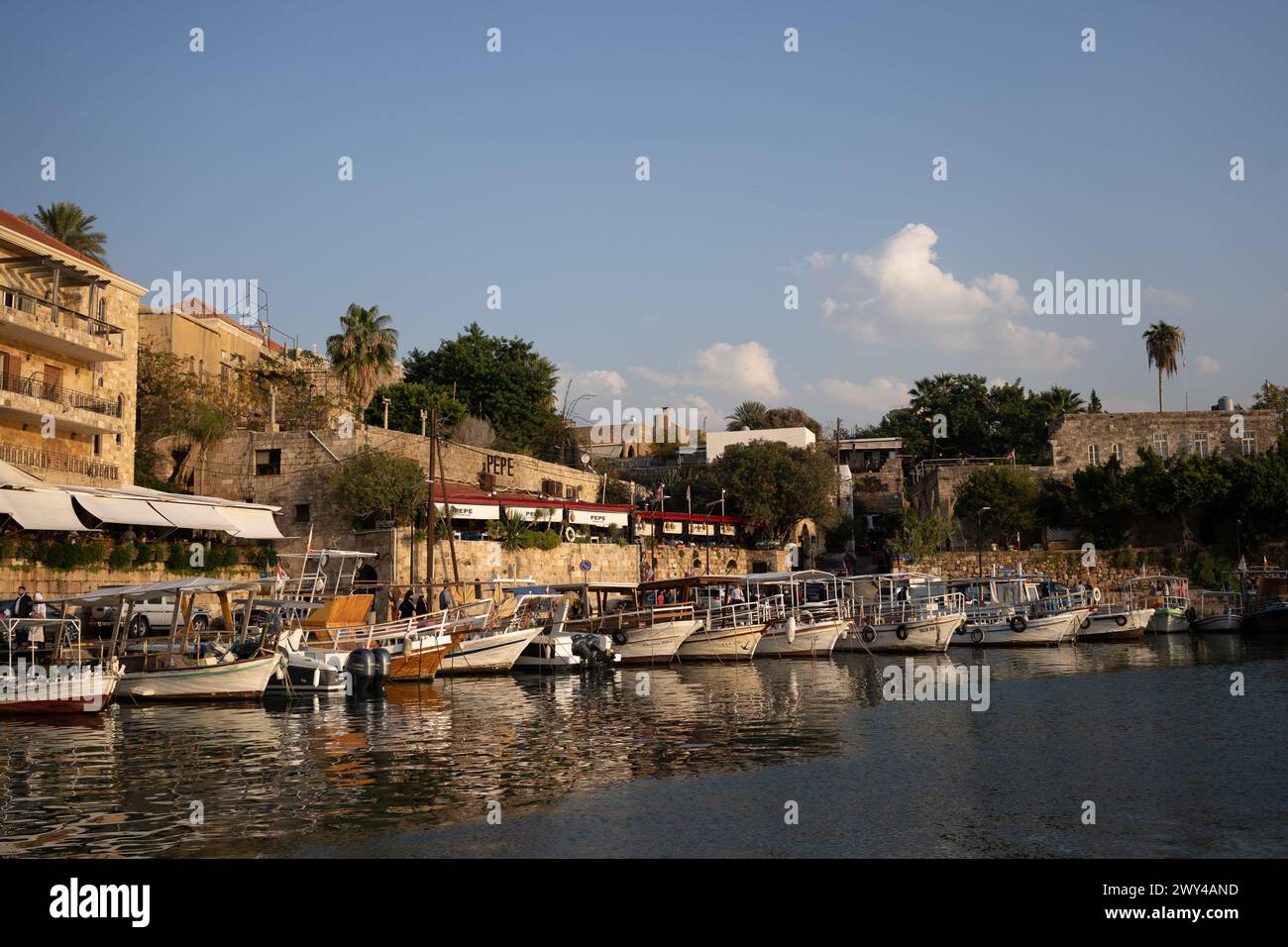 Sunset at the port of Byblos, Lebanon Stock Photo - Alamy