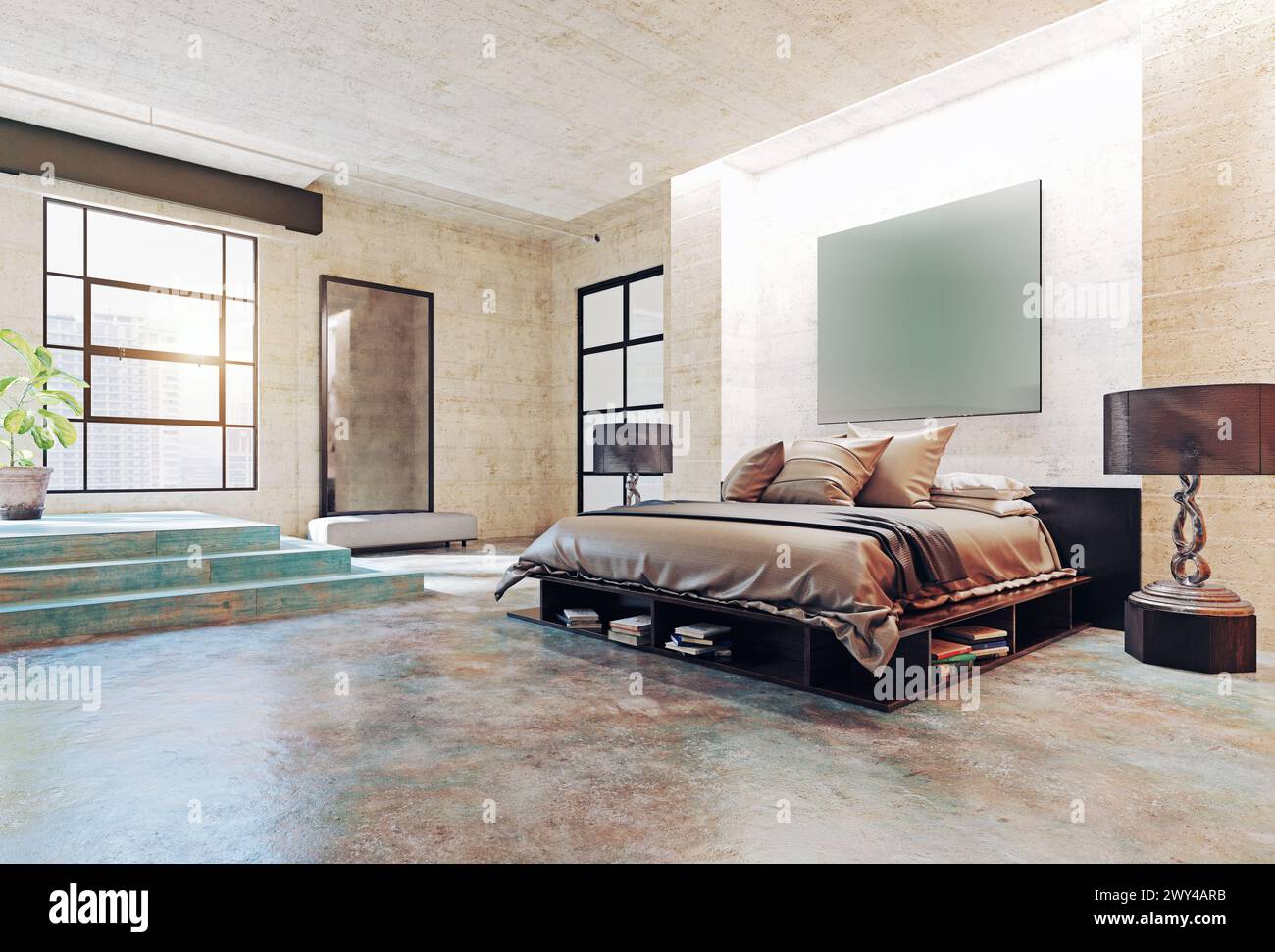 Loft bed illustration hi-res stock photography and images - Alamy