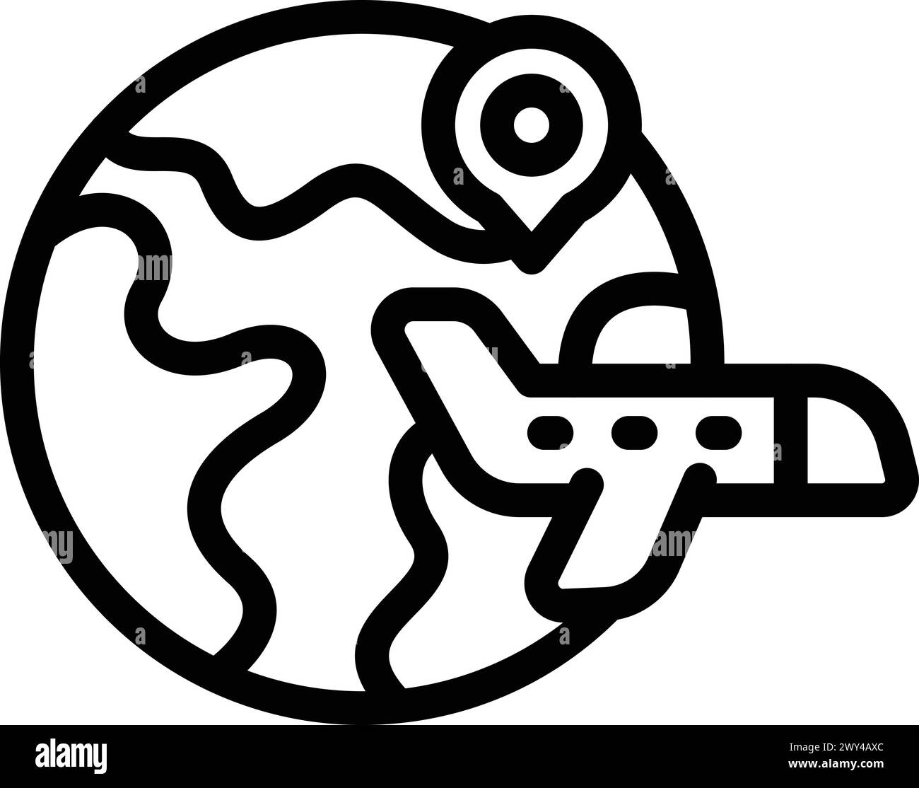 Airplane delivery service icon outline vector. International shipment ... Airplane delivery service icon outline vector. International shipment ...