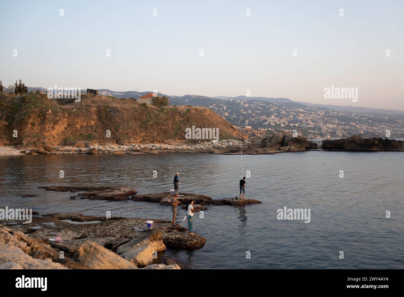 Sunset at the port of Byblos, Lebanon Stock Photo - Alamy