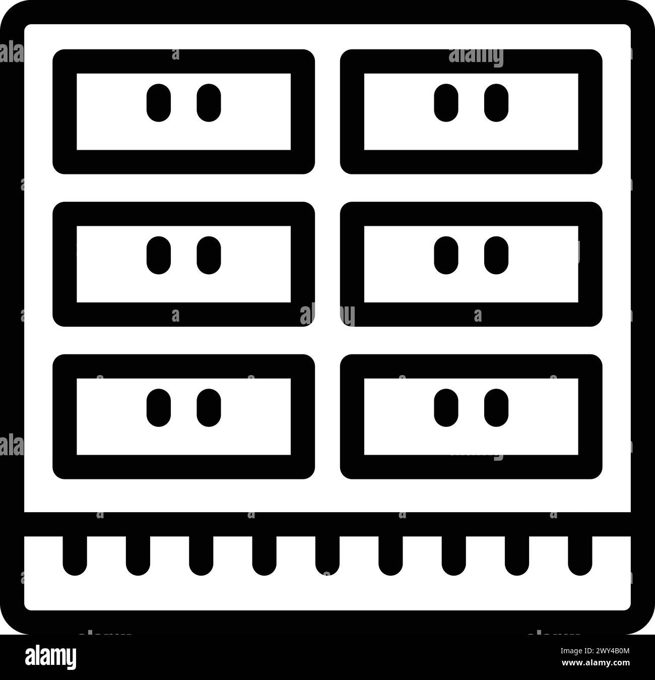 Automated parcel locker icon outline vector. Postal service point ...