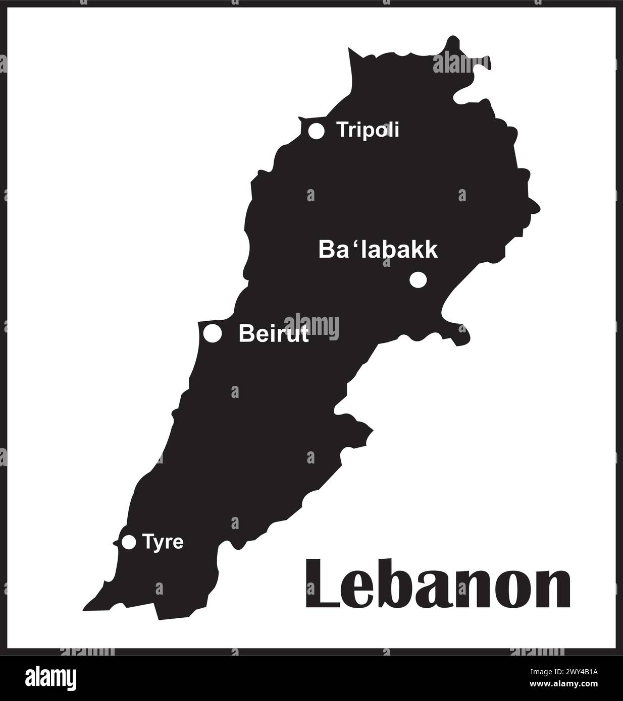 Lebanon map icon vector illustration symbol design Stock Vector Image ...