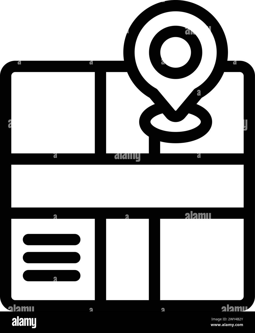 Delivery location icon outline vector. Client shipment address. Postal ...