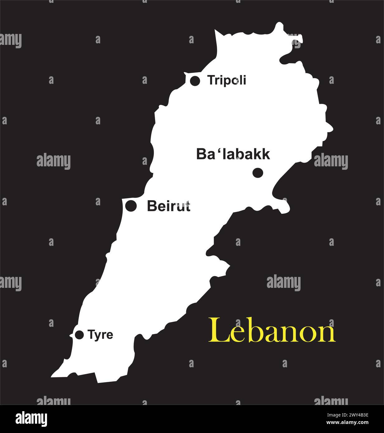 Lebanon map icon vector illustration symbol design Stock Vector Image ...