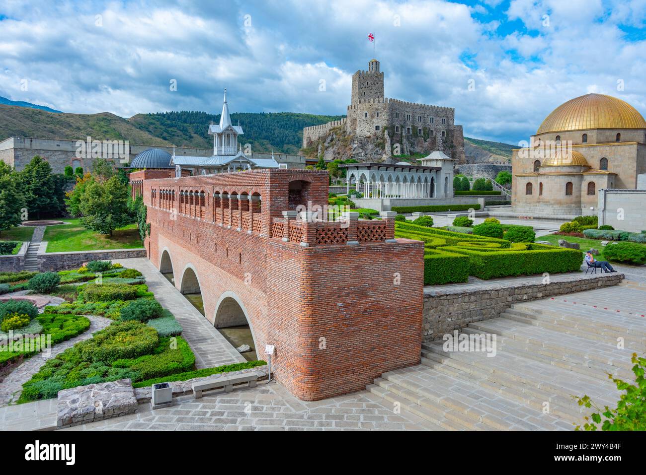 Lomsia castle and Sultan Ahmad Mosque at the Akhaltsikhe (Rabati ...