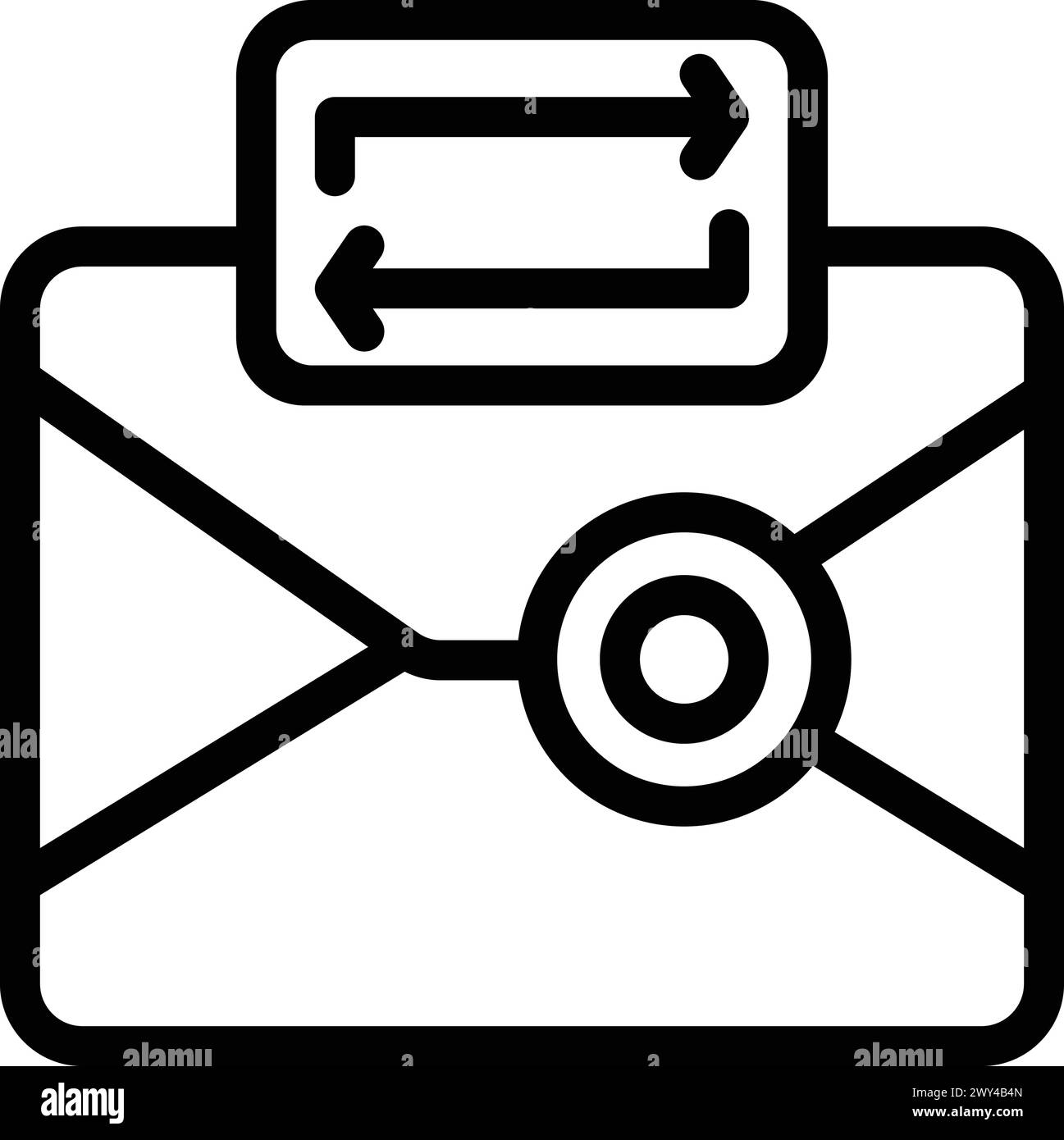Letters distribution icon outline vector. Post service correspondence ...