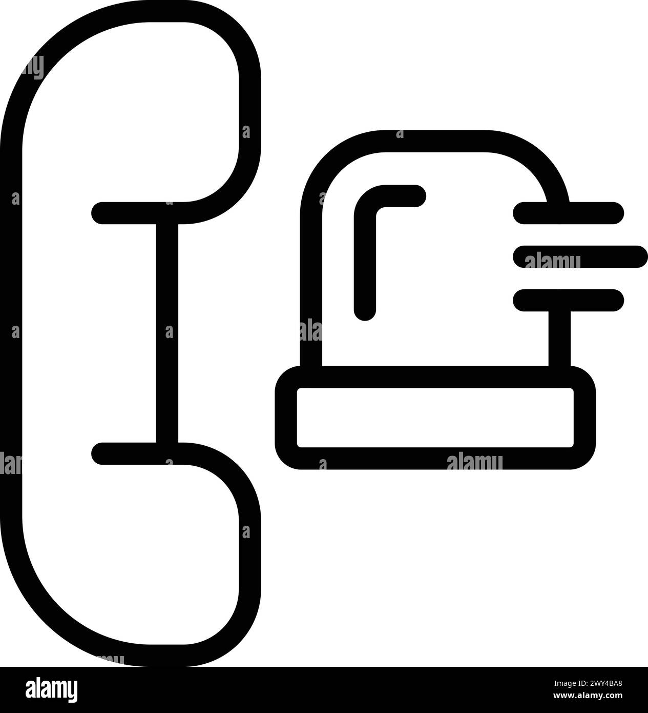 Emergency call icon outline vector. Urgent help request. Helpline ...