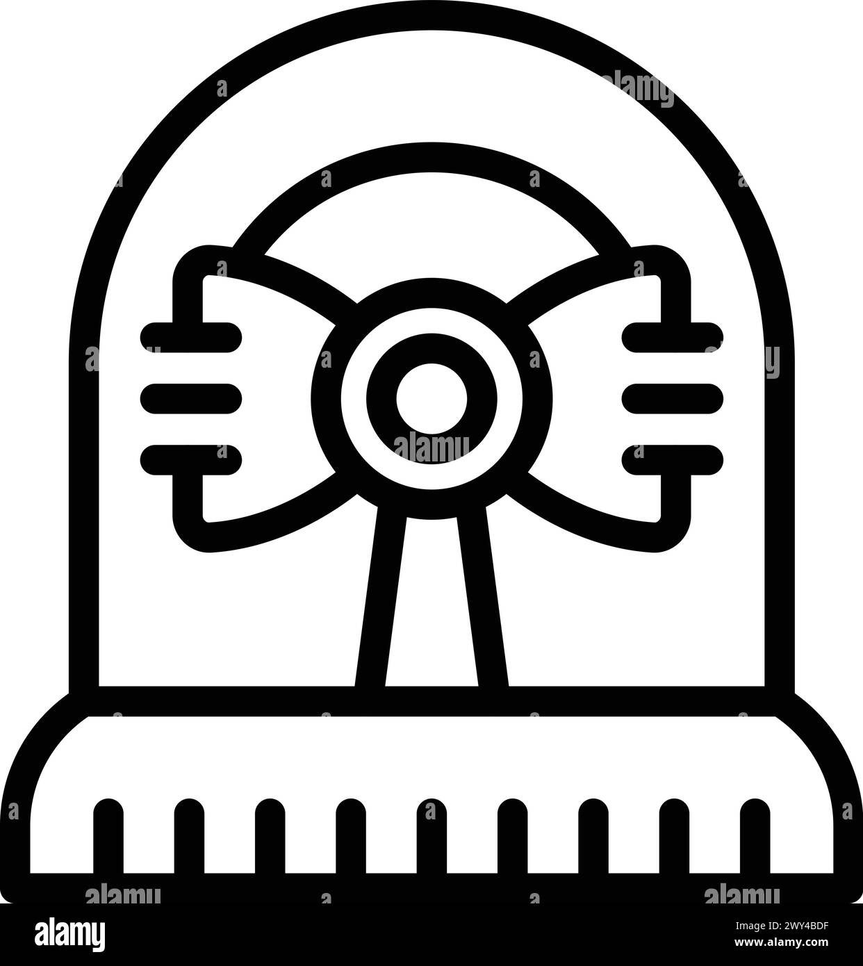 Emergency siren icon outline vector. Rescue warning. Help security ...