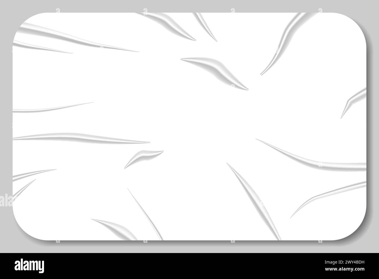 Template glued paper with wrinkles effect realistic Stock Vector Image ...