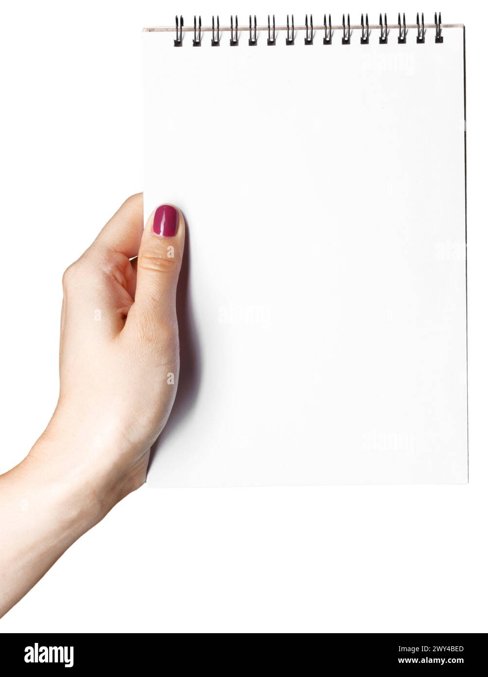 blank notepad isolated on white background Stock Photo - Alamy