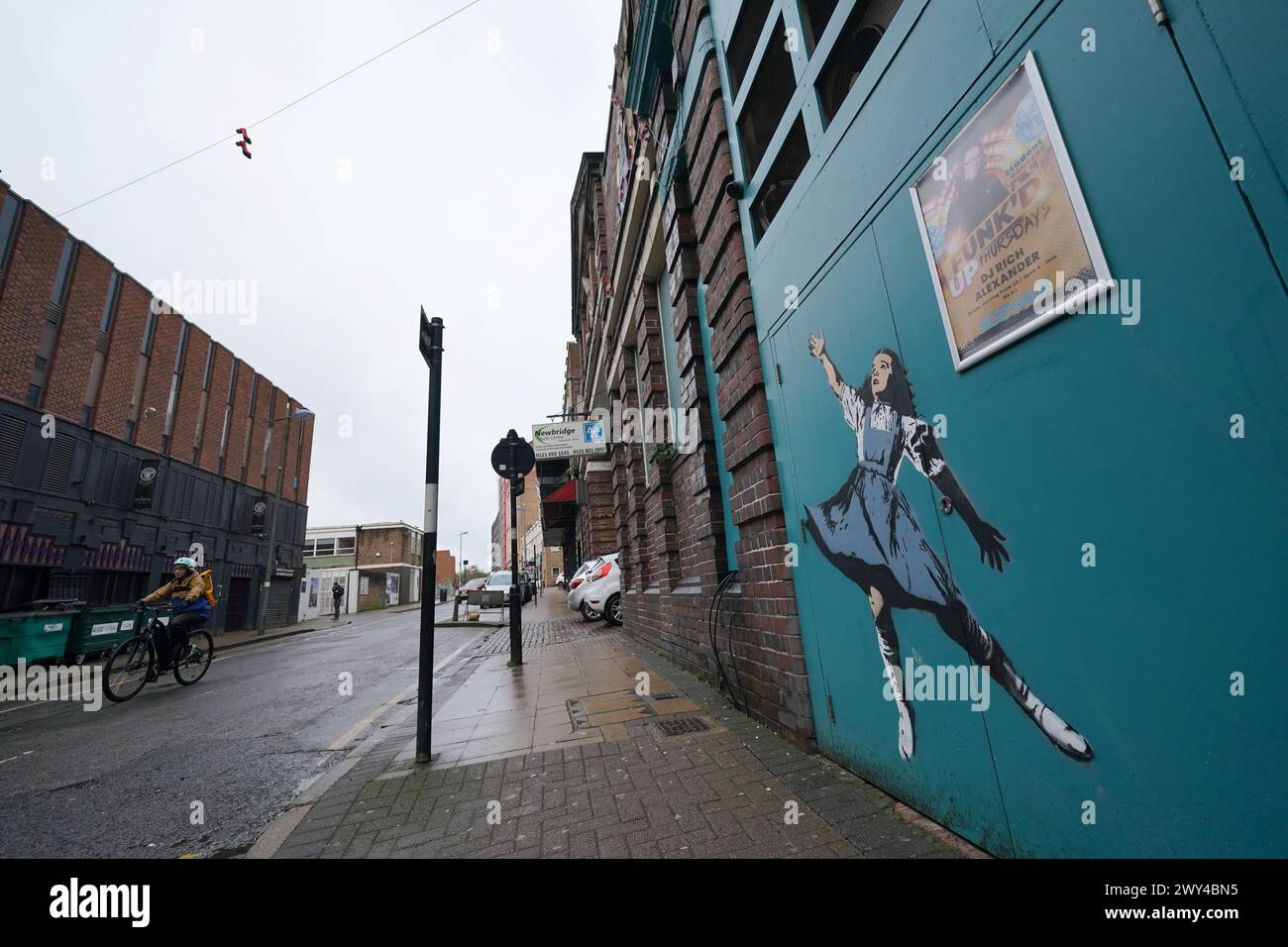A mural depicting Dorothy from the Wizard of Oz, which could be the ...