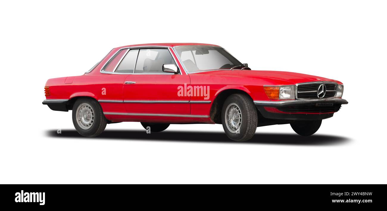 Mercedes-Benz SL Class, classic sport car isolated on white background ...