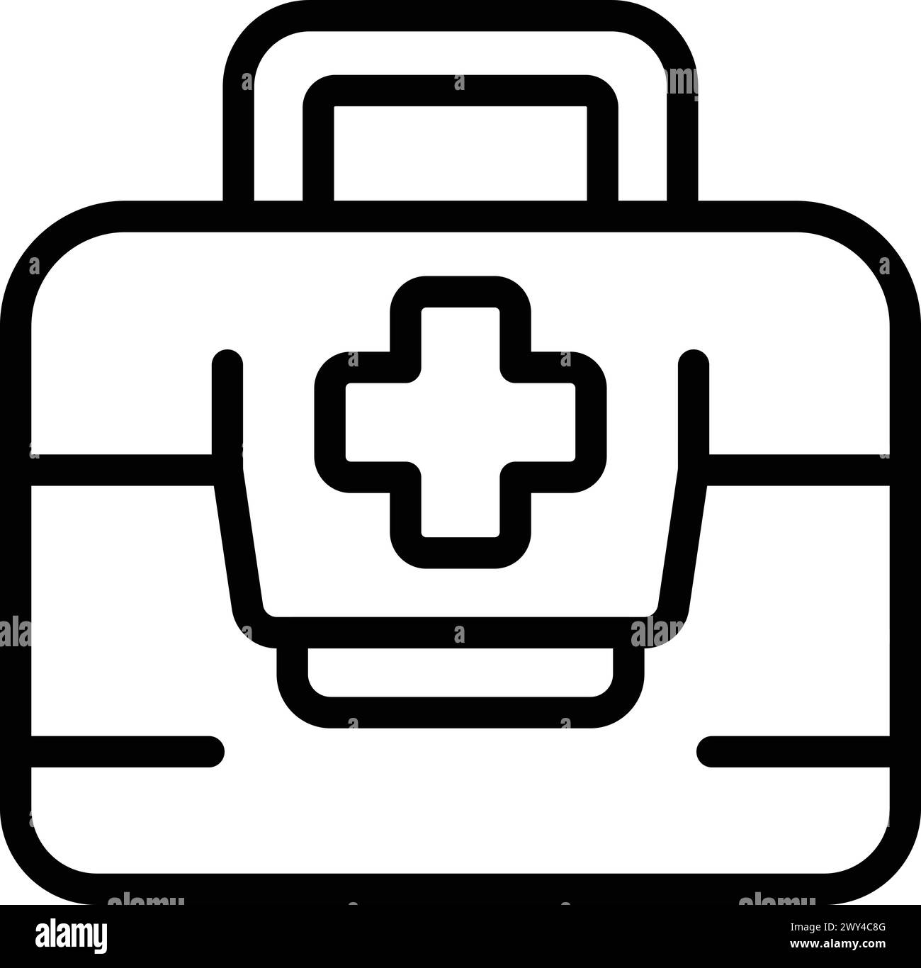 First aid kit icon outline vector. Emergency medical help. Doctor care ...
