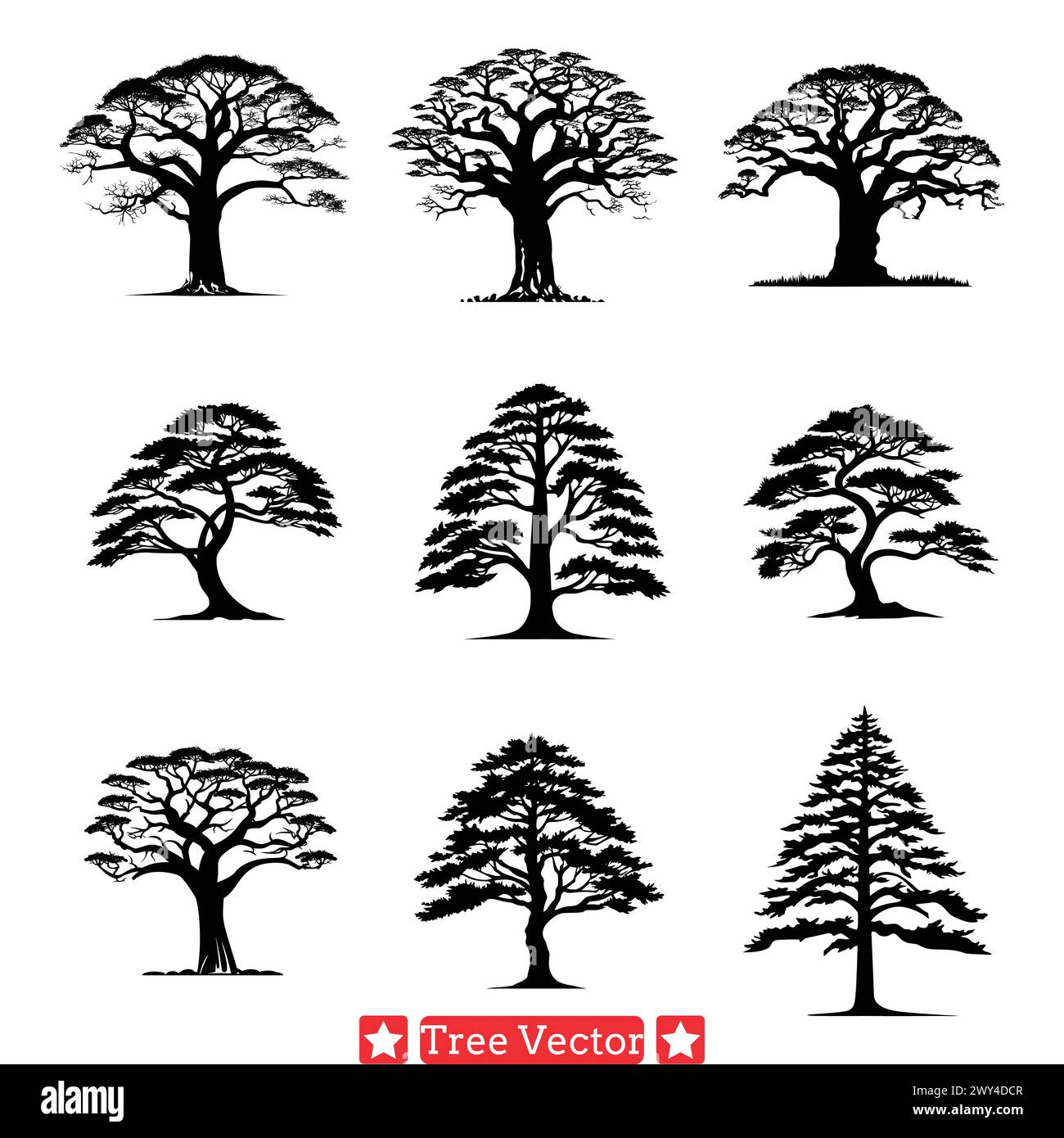 Stunning trees Stock Vector Images - Alamy