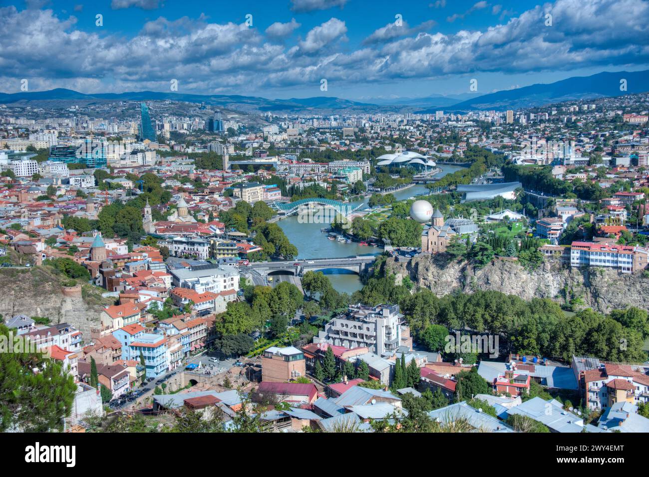 Panorama view of downtown Tbilisi in Georgia Stock Photo - Alamy