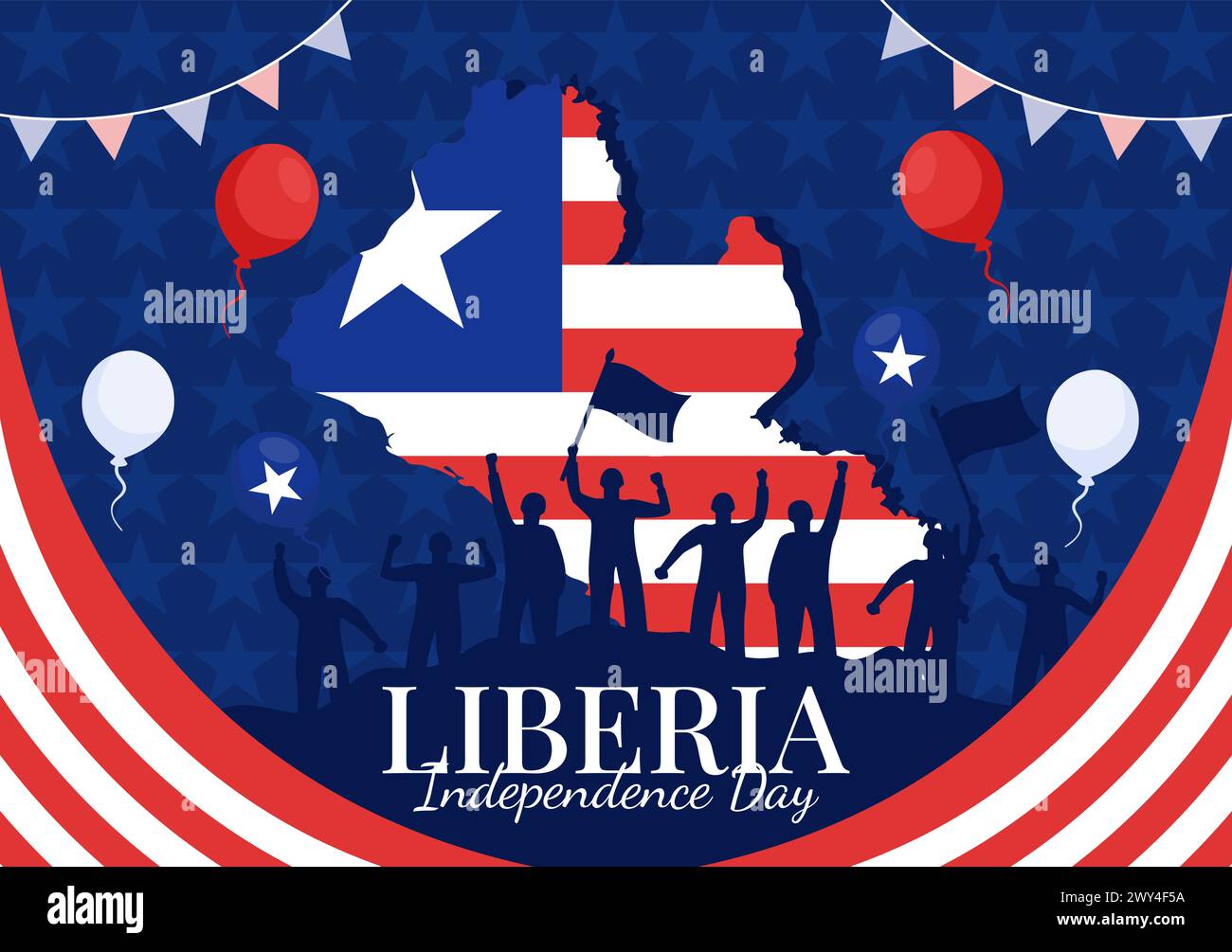 Liberia flag design for social media hi-res stock photography and ...